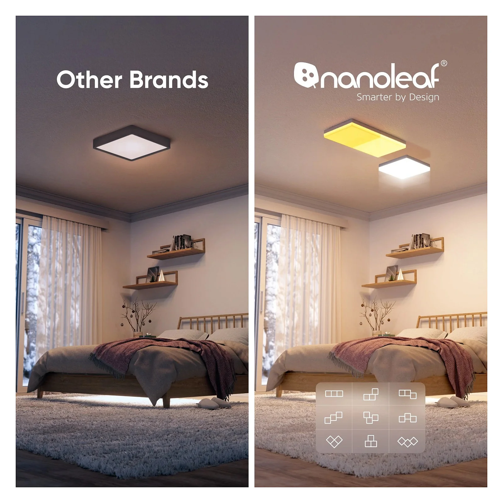 Nanoleaf Skylight Starter Kit 3er | Deckenleuchten | Dekoleuchten | MAINGAU