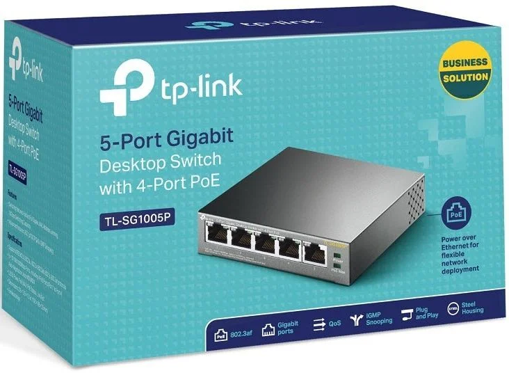 TP-Link 5-Port-10/100/1000Mbit/s-Desktop-Switch mit 4 PoE-Ports ...