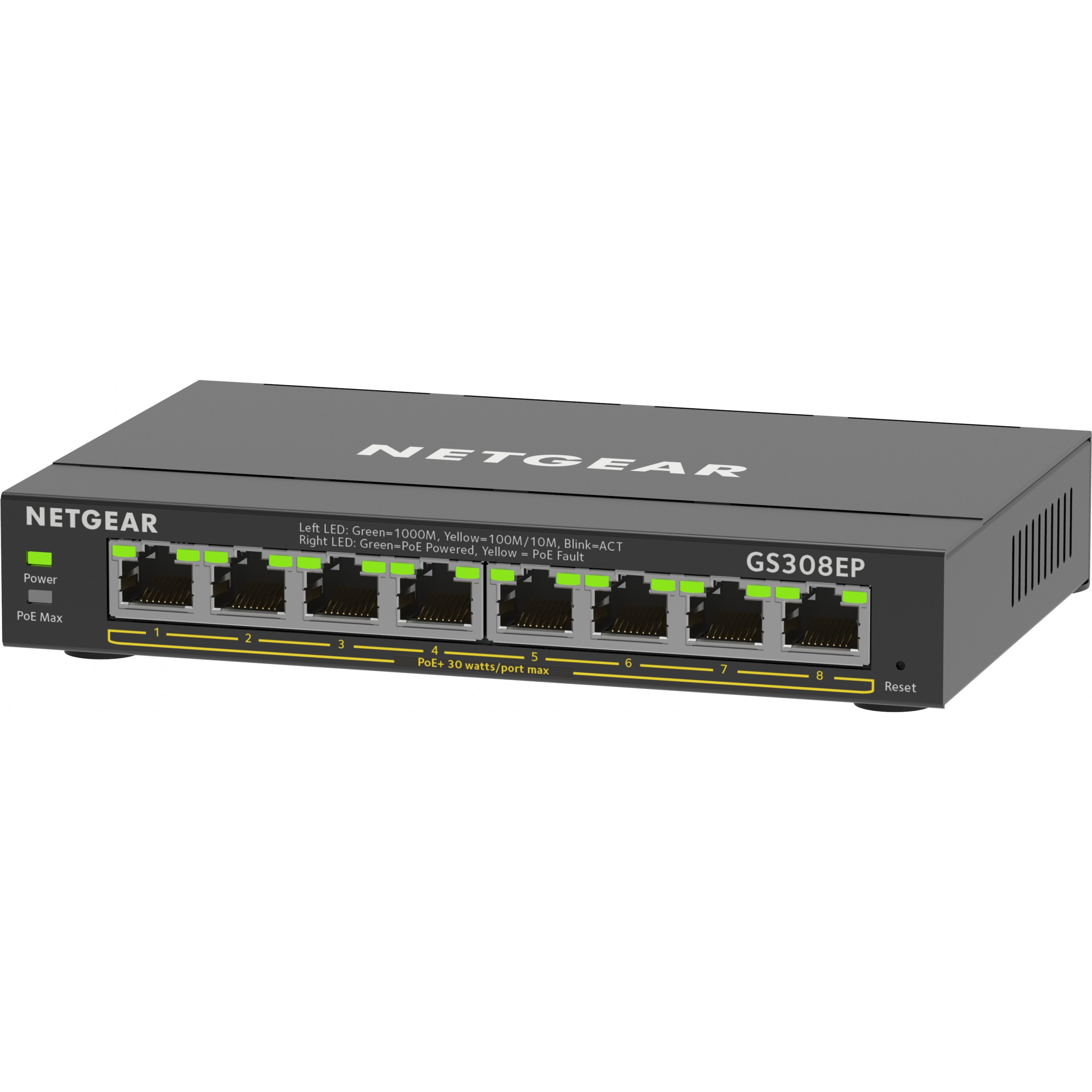 Netgear GS308EP-100PES8-Port PoE + Smart Managed Plus Switch | Netzwerk ...