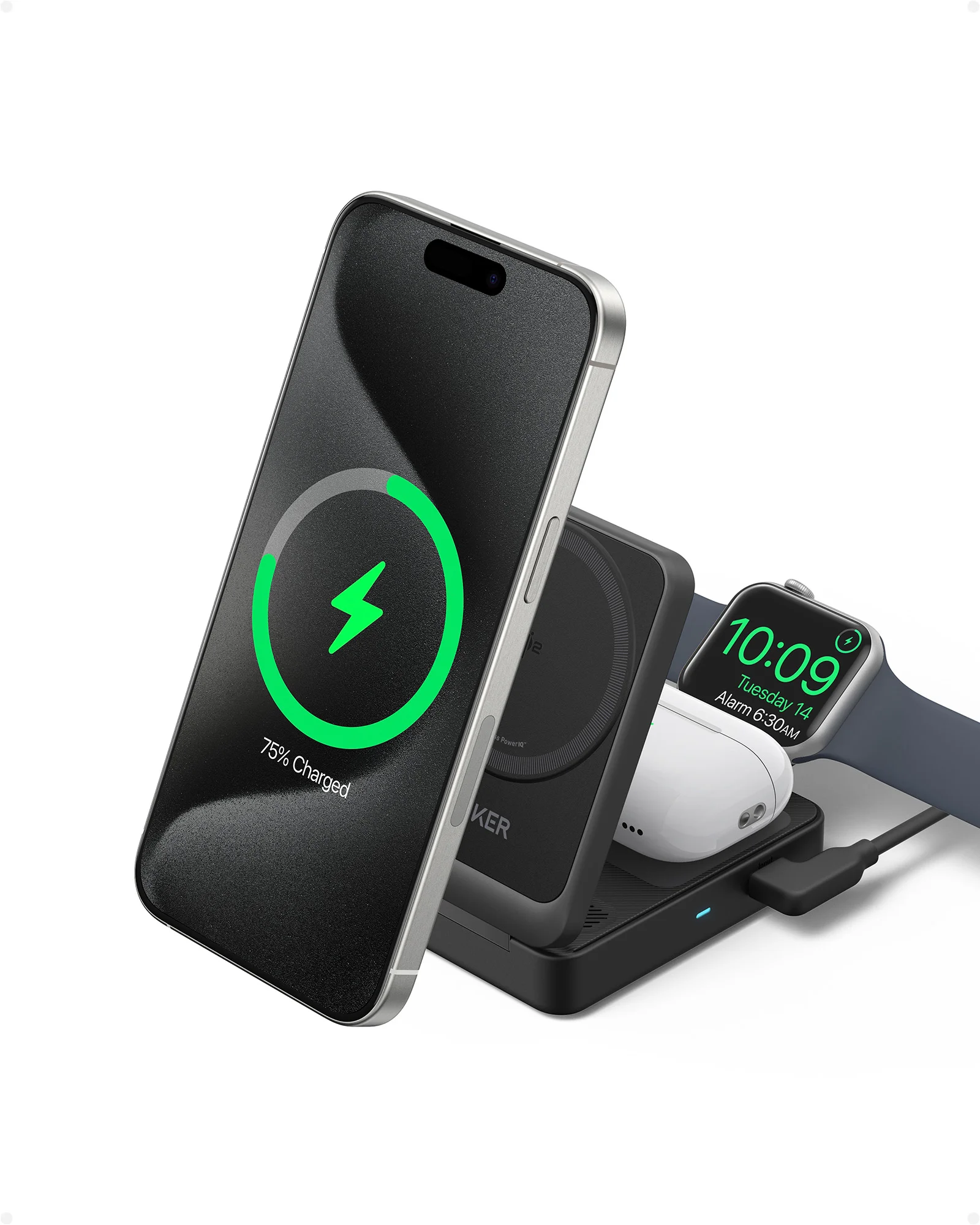 Anker MagGo Wireless Charger 15W 3-in-1 | Mobilfunk | MAINGAU